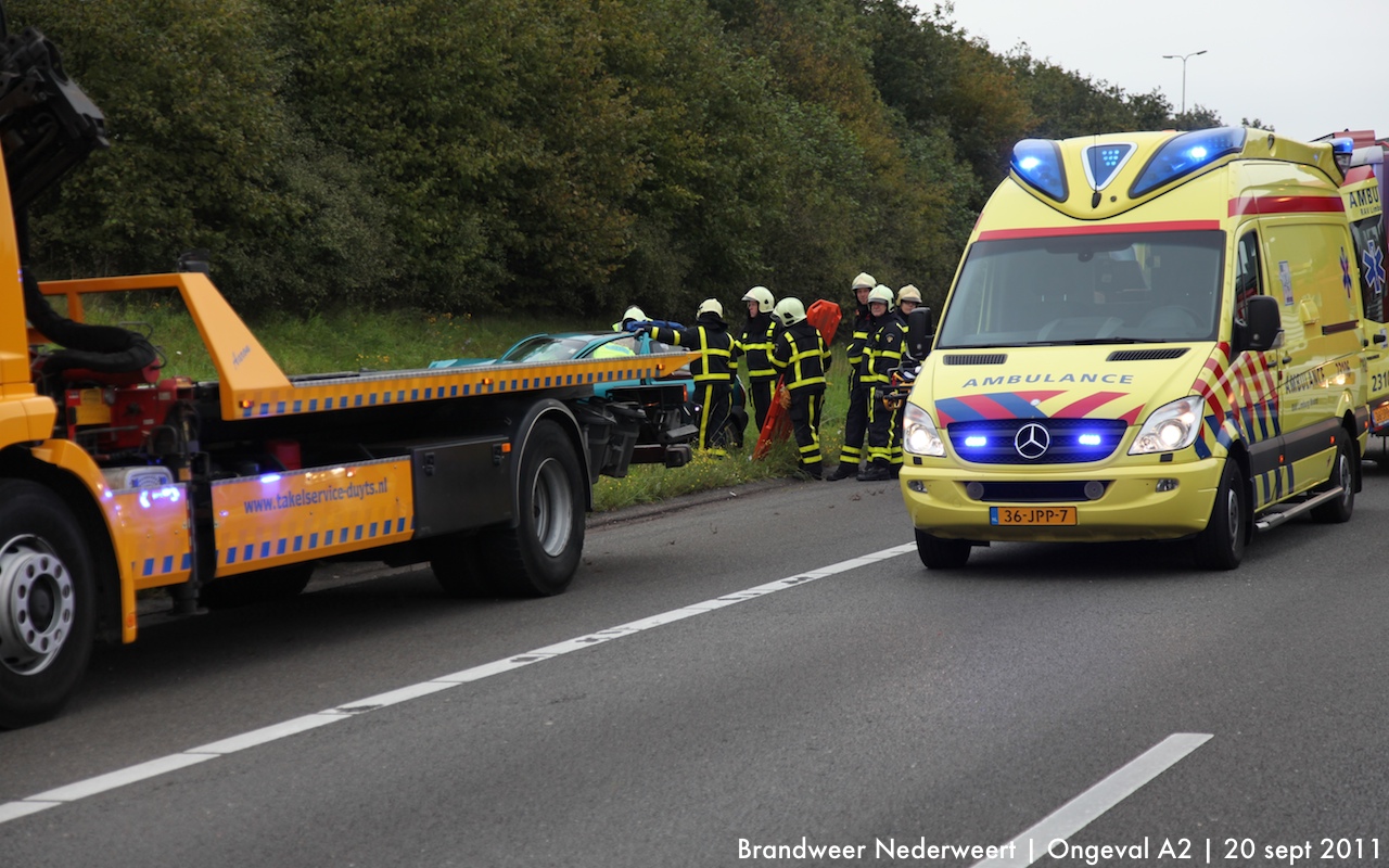 Ongeval A2 288 - Brandweer Nederweert